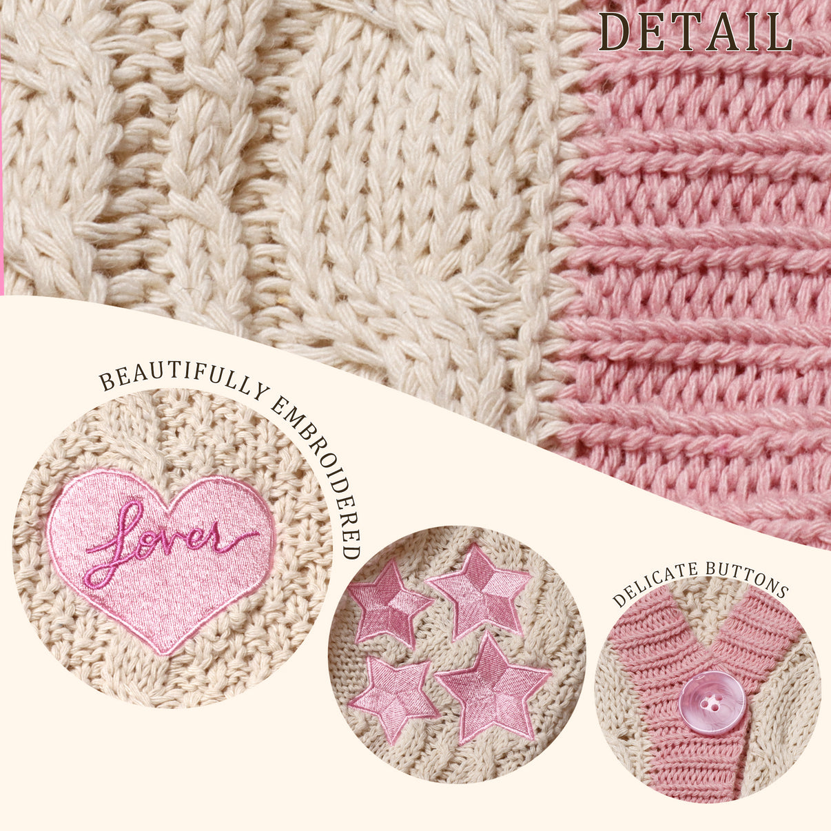 Taylor Swiftie Folklore Pink Stars Cream Lover Cardigan Valentine's Day Limited | Morphomerch ...
