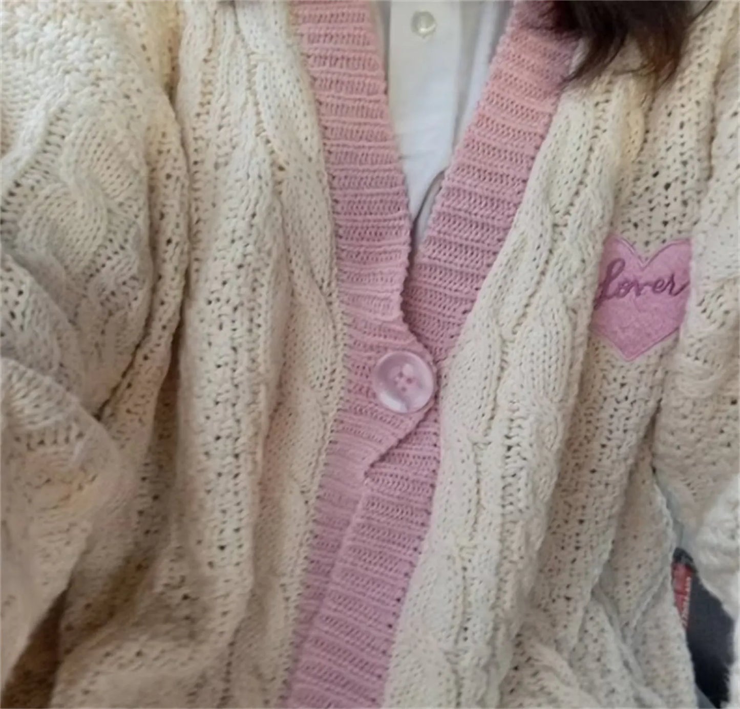 Taylor Swiftie Folklore Pink Stars Cream Lover Cardigan Valentine's Day Limited | Morphomerch ...